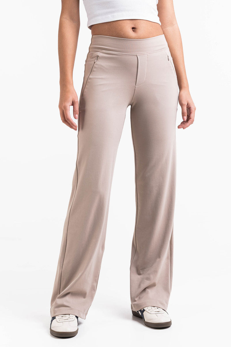Holly 01Mid ActiveFlex Straight Housut - Beige – MADLADY